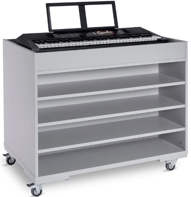 Monarch Keyboard Trolley Double Sided Grey Upto 107cm - EF6010